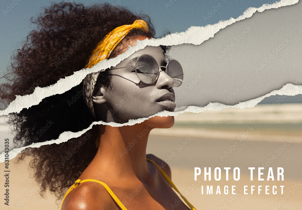Photo Tear Image Effect Stock Template | Adobe Stock