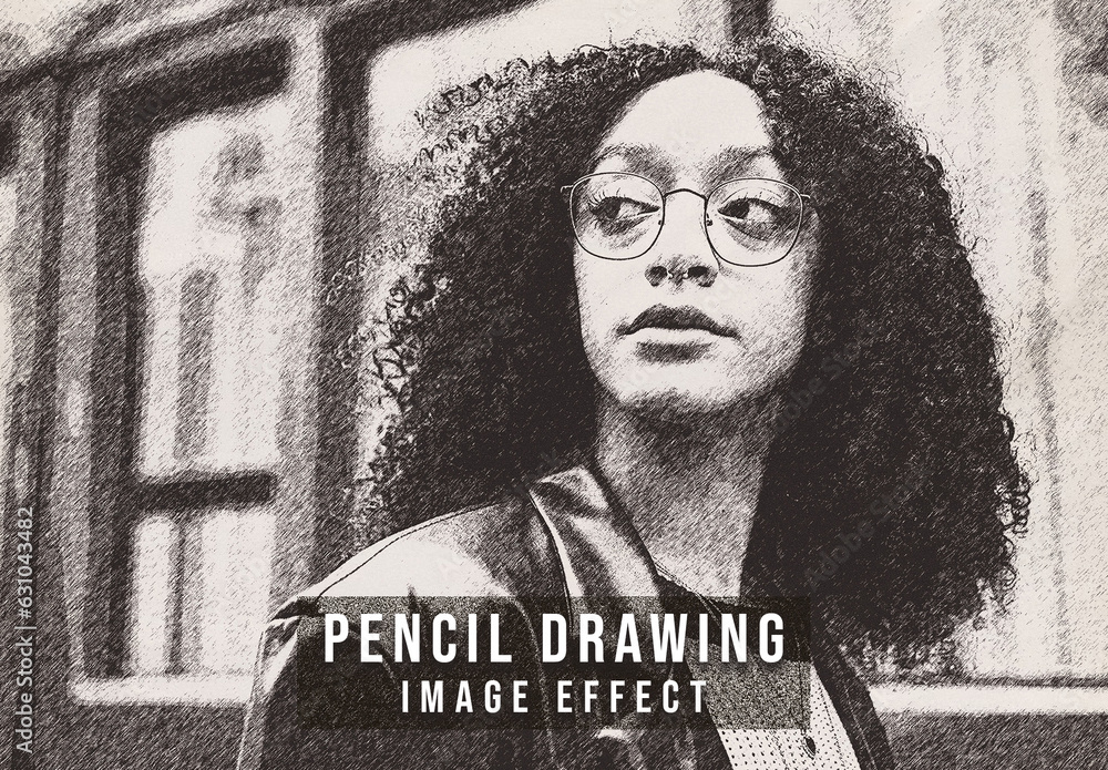 Pencil Drawing Image Effect Stock Template | Adobe Stock