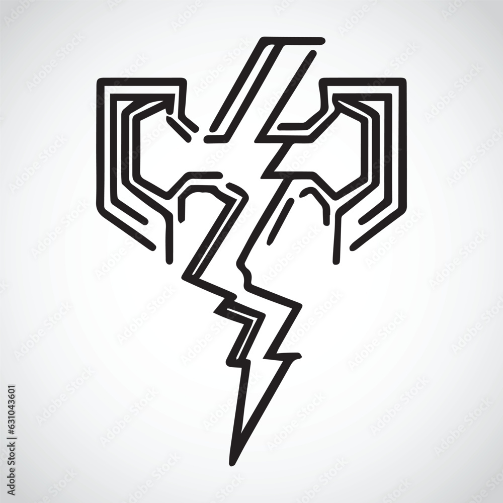 Vetor de Multipurpose Outline Hammer Of Thor Silhouette Icons Logo ...