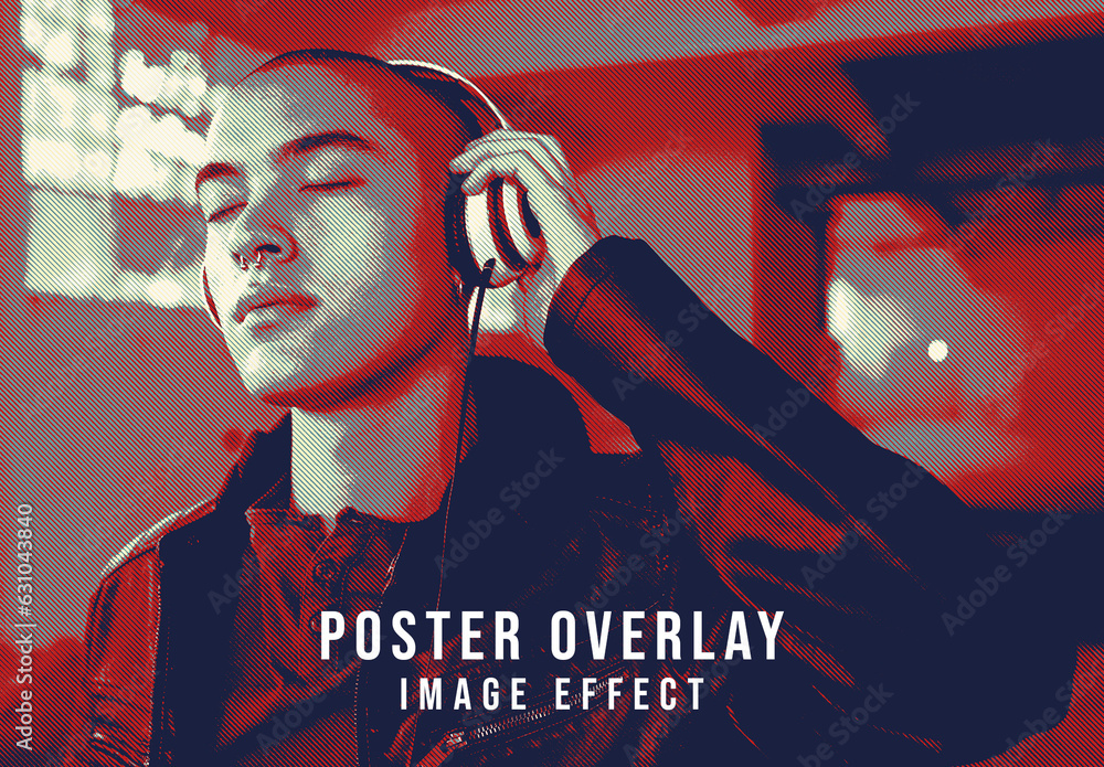 Poster Overlay Image Effect Stock Template | Adobe Stock