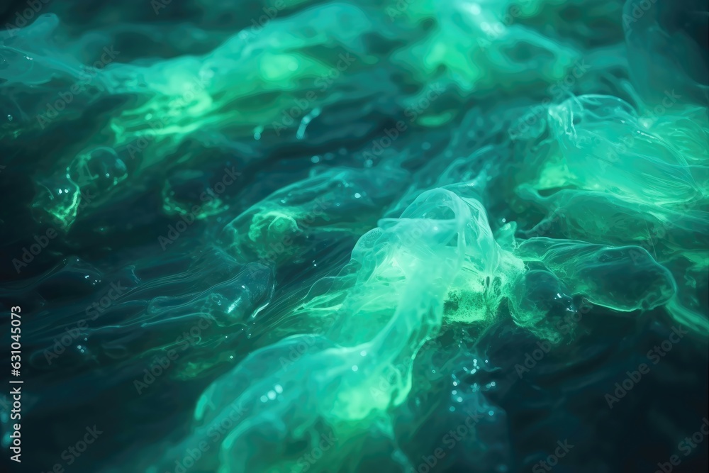 Bioluminescent algae texture background, glowing and bio-luminescent ...