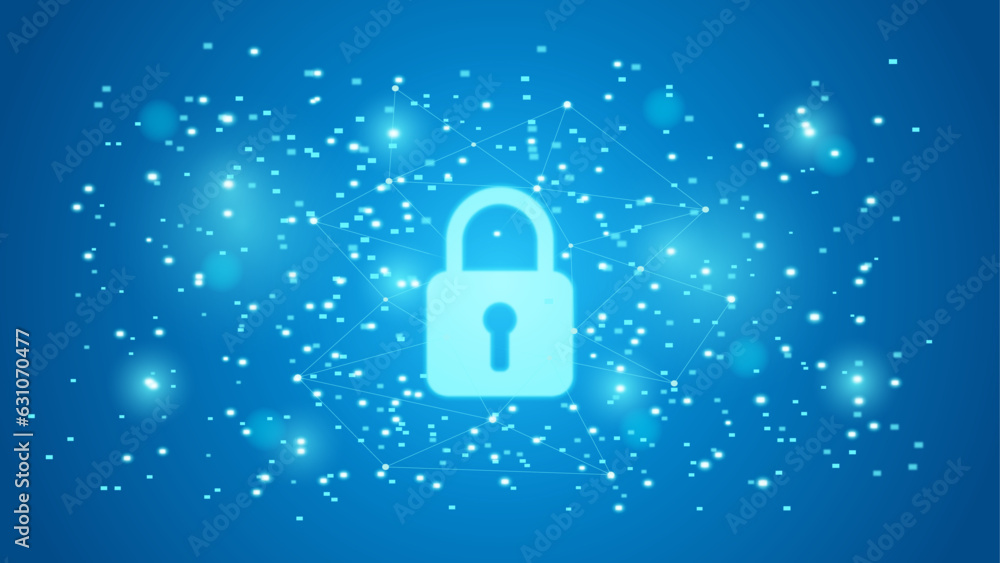 Cyber security background with lock icon Stock Vector | Adobe Stock