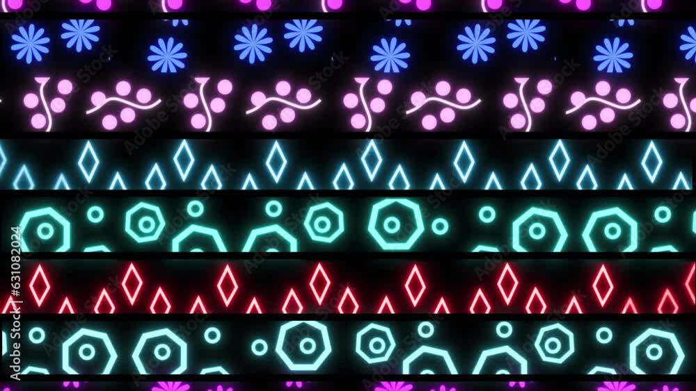 African Pattern Background, Abstract Animation Of African Pattern ...
