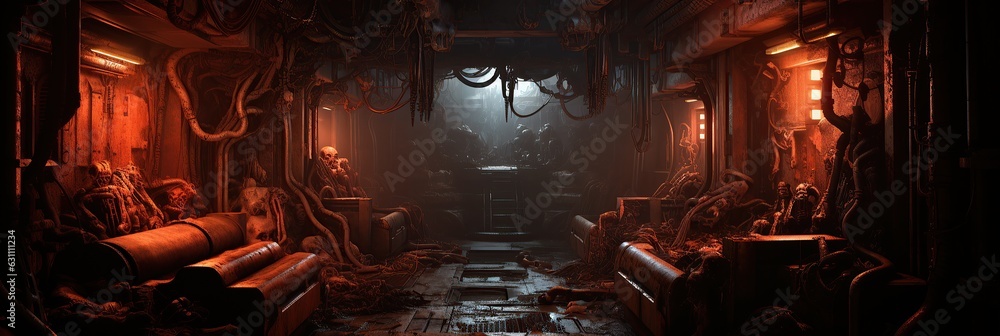 Biological matter growing and filling up spaces.Dead Space, Aliens vs ...