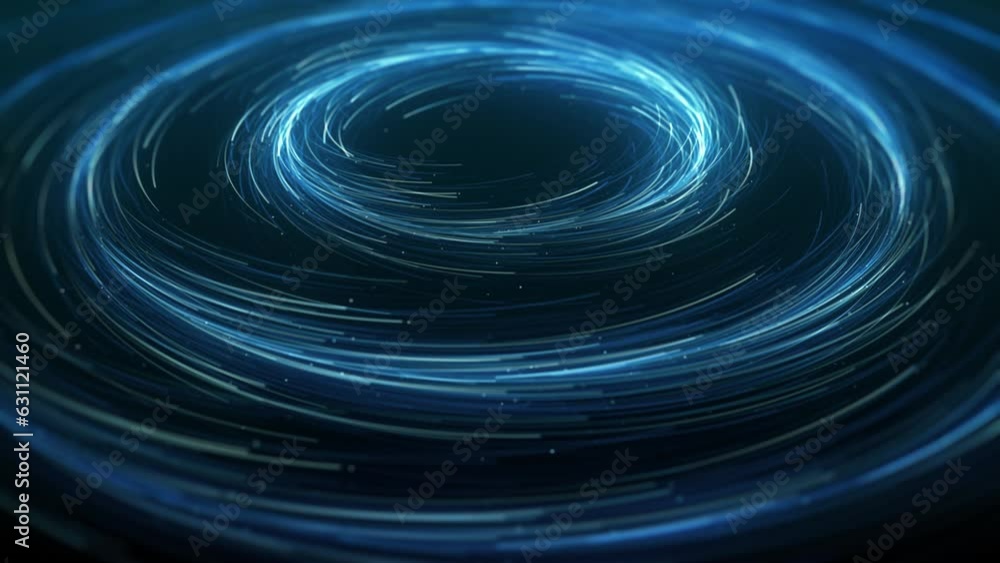 Concentric Circles Of Spinning Particles/ 4k animation of abstract ...