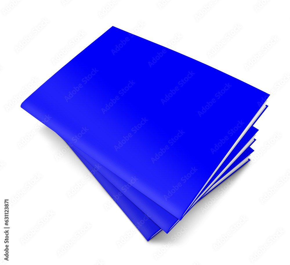 Blue magazine blank template for presentation layouts and design. Stock ...