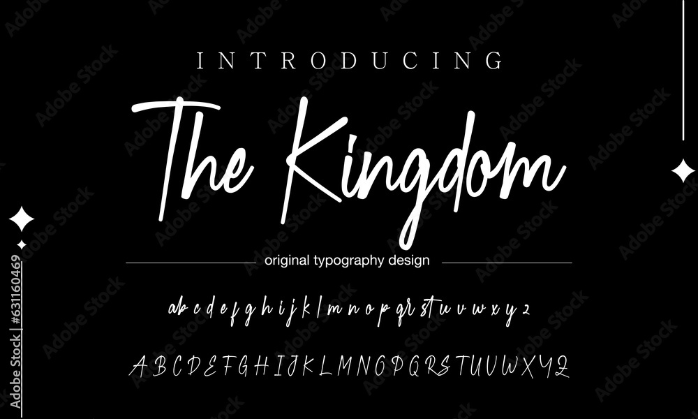 The Kingdom signature Font Calligraphy Logotype Script Brush Font Type ...
