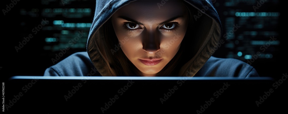 Digital Vanguard - Women in IT, Woman Hacker Hacking, Diversity Everywhere, artificial ...