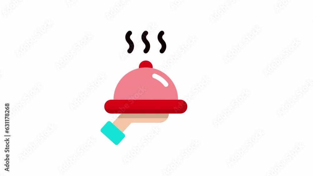 Food Tray, Food Delivery animated icon on transparent background. Stock ...