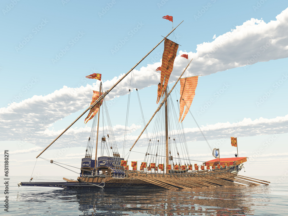 Französische Galeere La Reale aus dem 17. Jahrhundert Stock ...