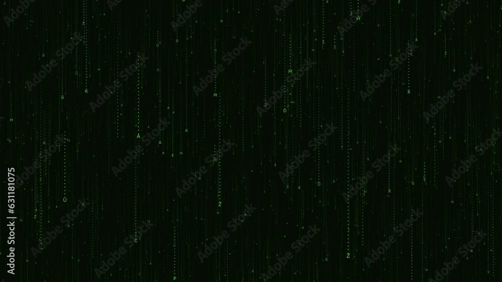 Matrix Code Falling Green Letters world digital rain mesmerizing Matrix inspired animation ...