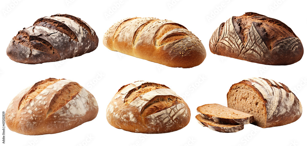 Verschiedene deutsch Brote, Bauernbrot, Vollkornbrot, Schwarzbrot ...