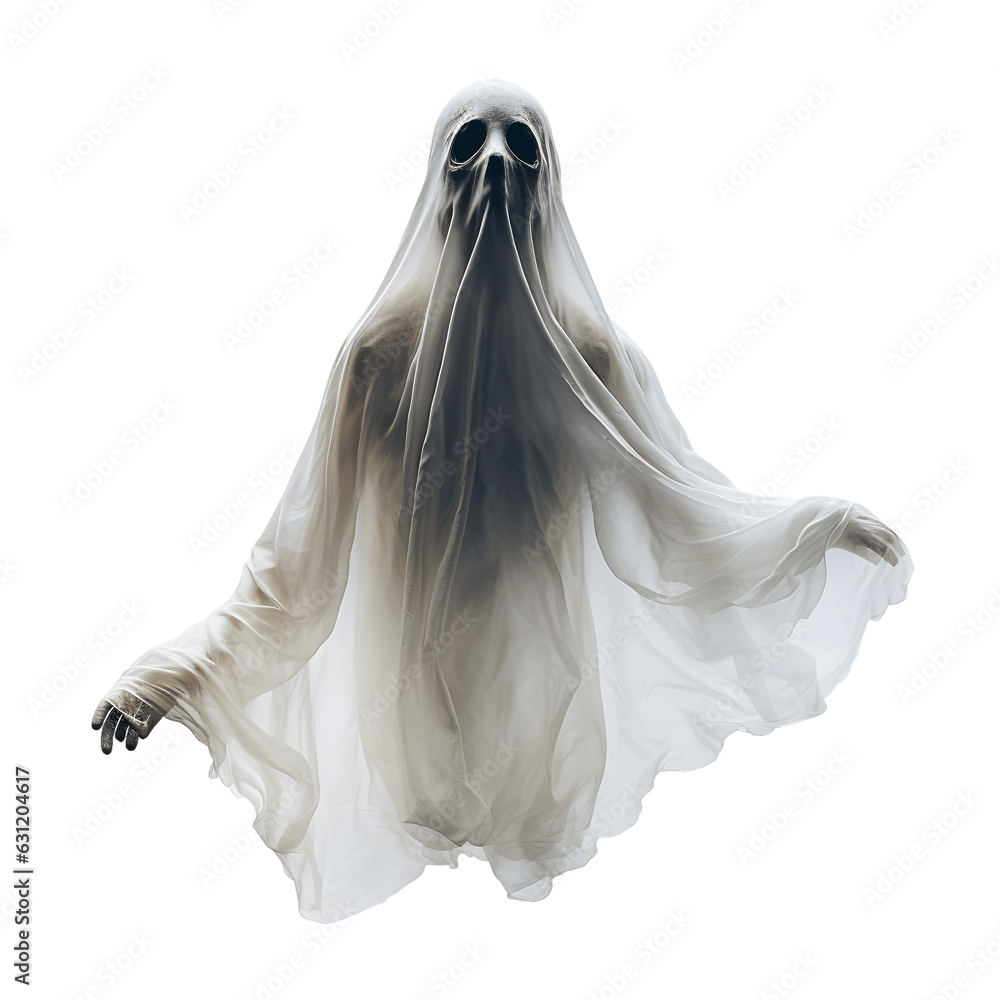 ghost costume isolated on a transparent background, generative ai Stock ...