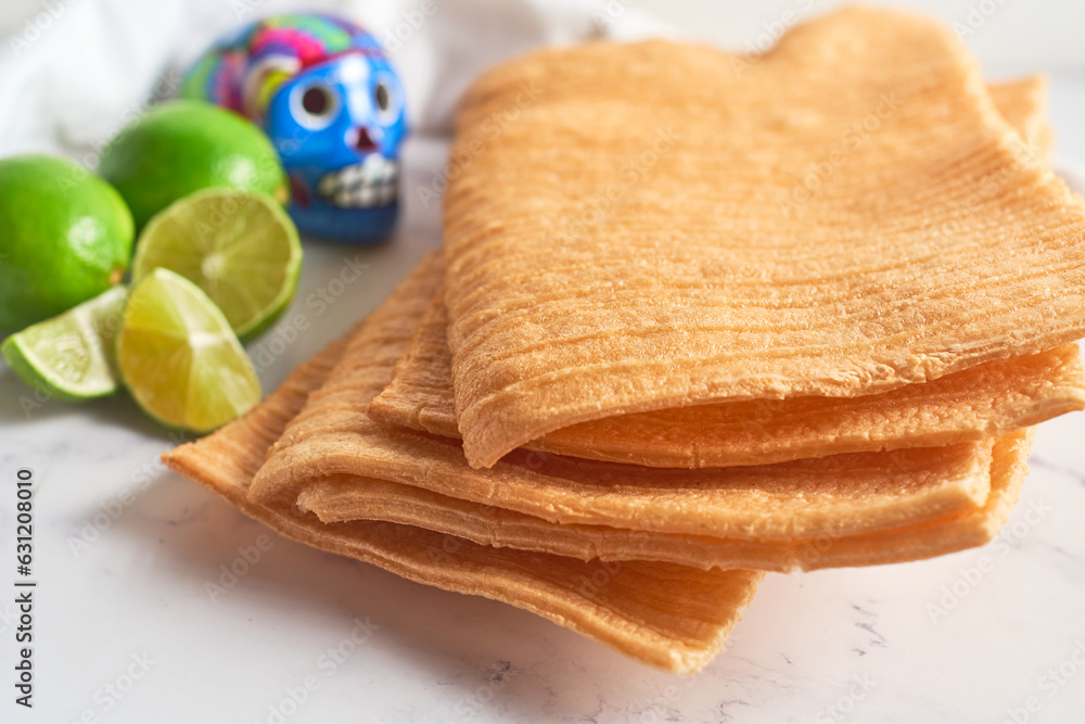 Authentic Duros or chicharron in a Mexican Culinary Scene Stock Photo ...