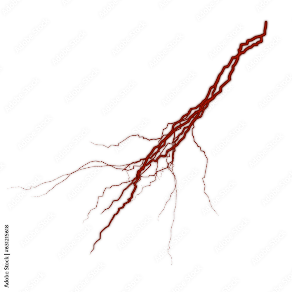 Vein isolated on transparent background. Human blood system. Red vessel ...