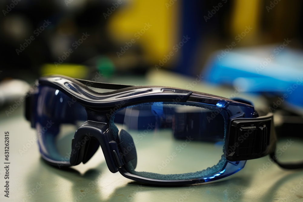 Safety goggles up close with built-in HD cameras for documenting work ...