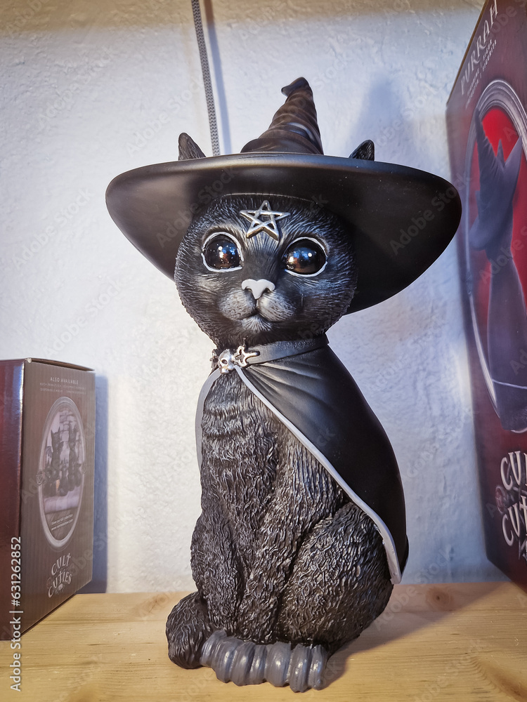 Tallinn, Estonia - July 11, 2023: Cult Cuties Purrah cat figure. Black ...