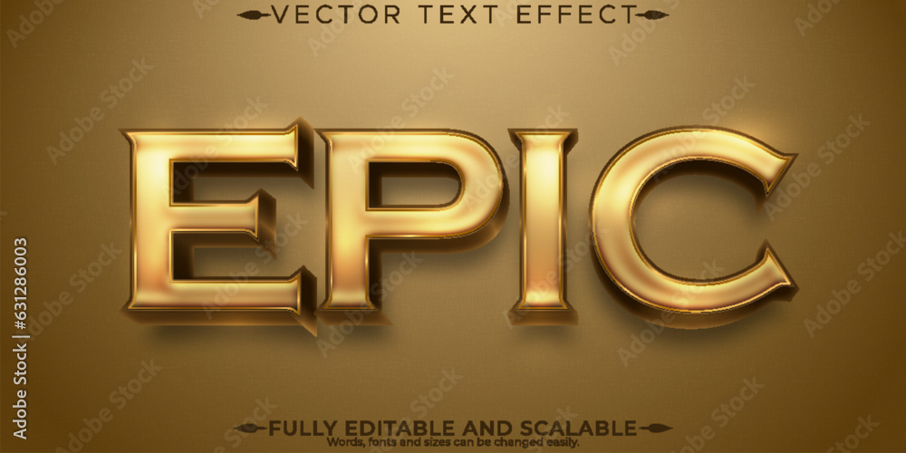 Epic text effect, editable pyramid and mystic text style Stock Vector ...