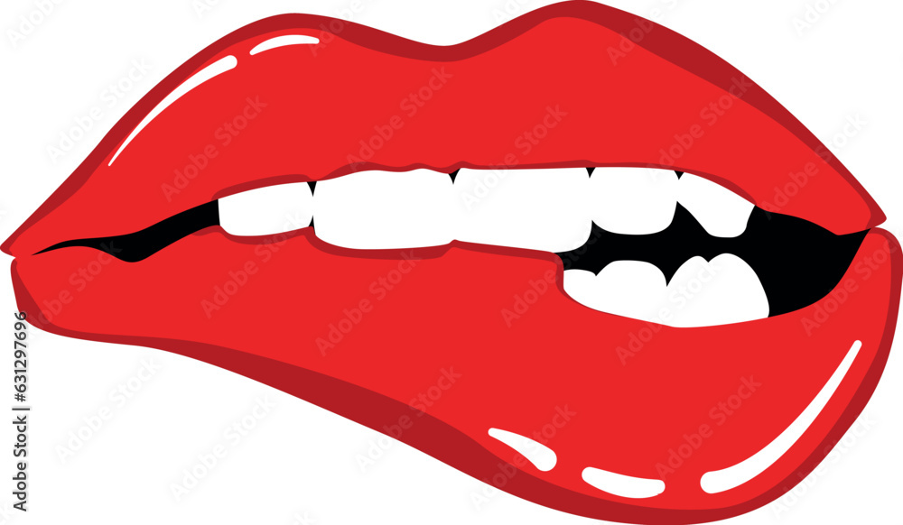 Biting Lips Cutfile, cricut ,silhouette, SVG, EPS, JPEG, PNG, Vector ...