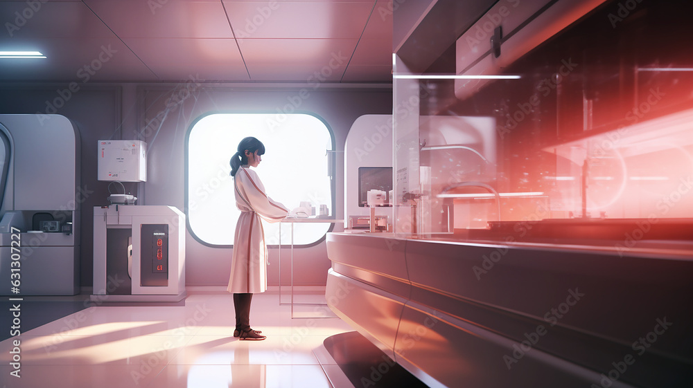 Future innovative digital lab diagnostic test in a high-tech medical ...