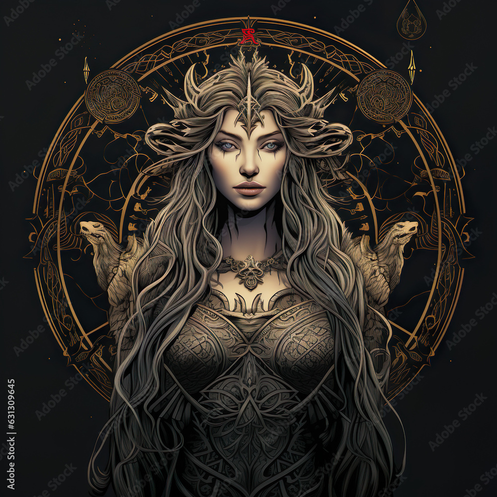 Epic High Fantasy Norse mythology Viking themed logo coat of arms ...