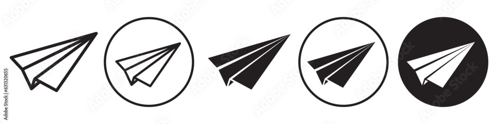 Vetor de Paper plane symbol icon. Website logo mark of email newsletter ...