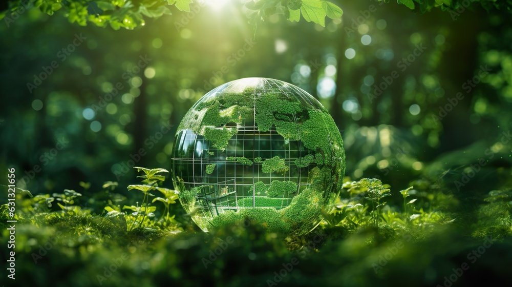 Carbon Neutral and ESG Concepts. Carbon Emission, Clean Energy. Balancing between a Green leaf ...