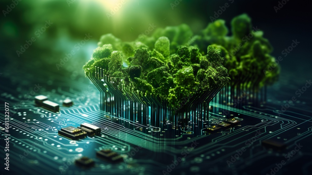 Environmental technology concept. Sustainable digital development goals ...