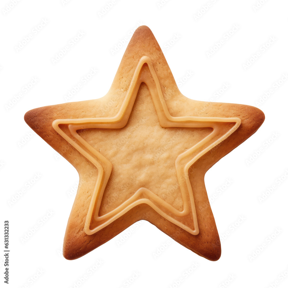 star shaped cookie isolated on transparent background cutout Stock ...