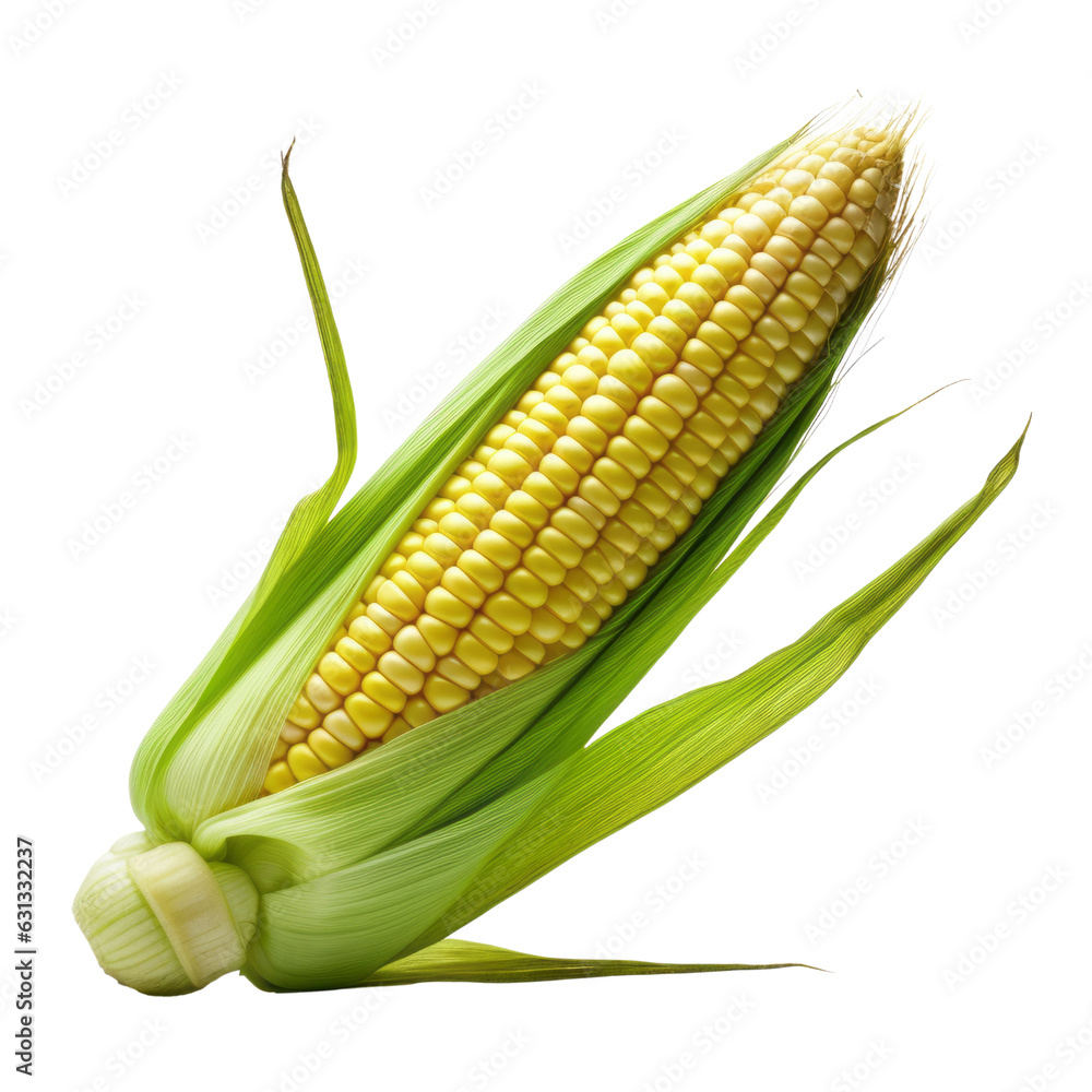ear of corn isolated on transparent background cutout Stock Photo ...
