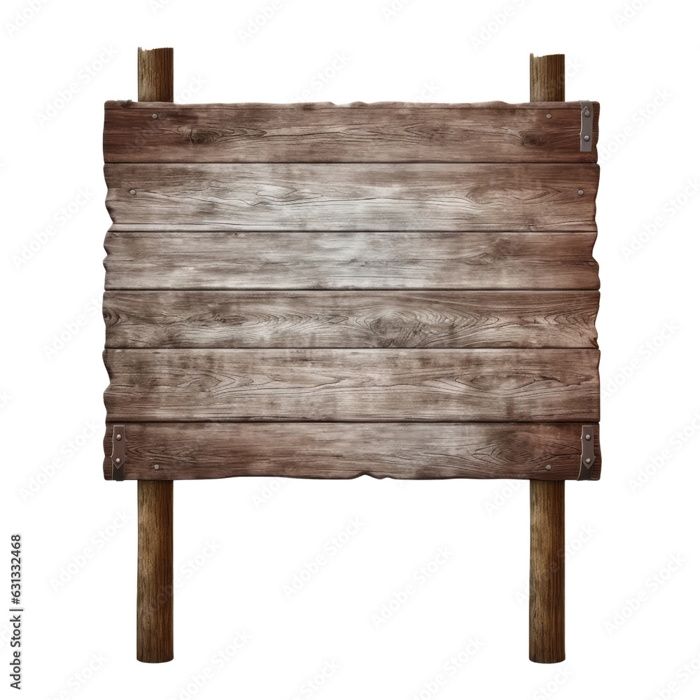 wooden sign isolated on transparent background cutout Stock Photo ...