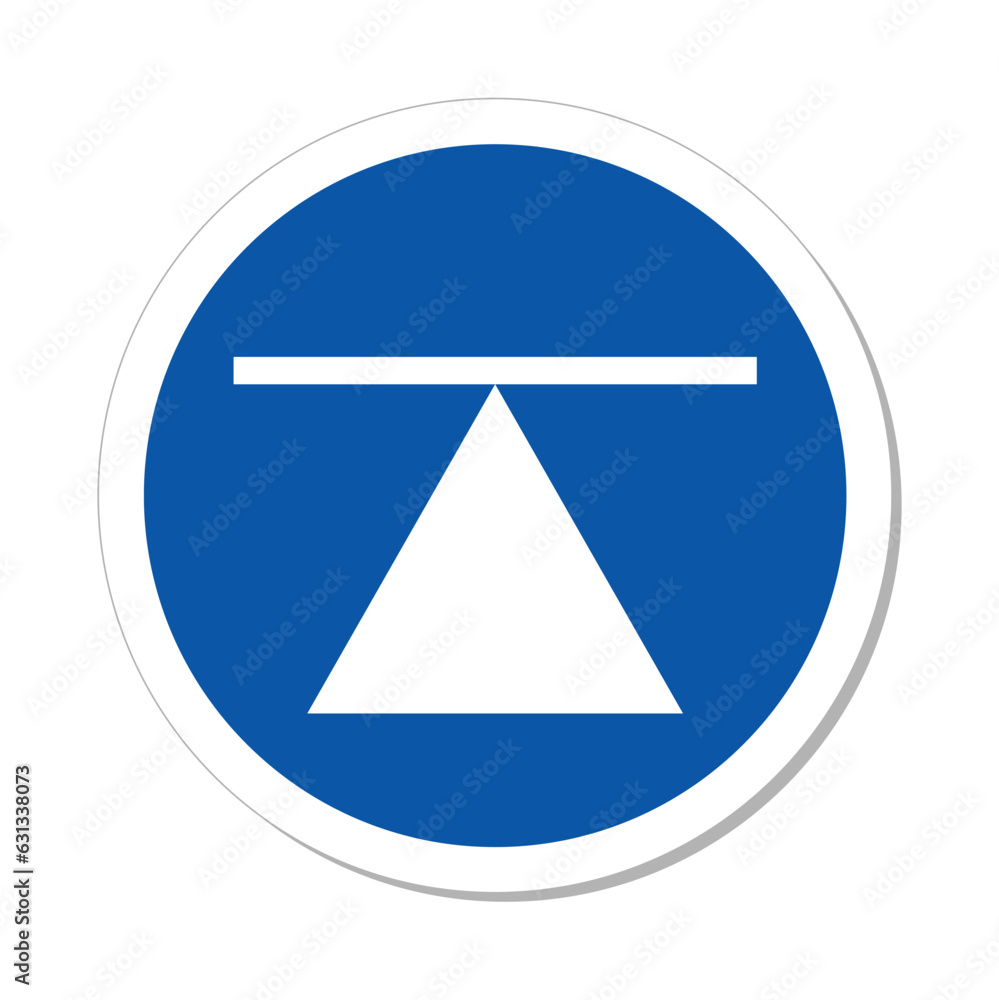 ISO Mandatory Circle Sign: Center Of Gravity Symbol (IS-1001) Stock ...