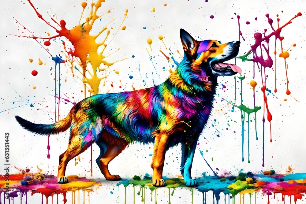 Splatter Art, A captivating splatter art composition featuring a ...