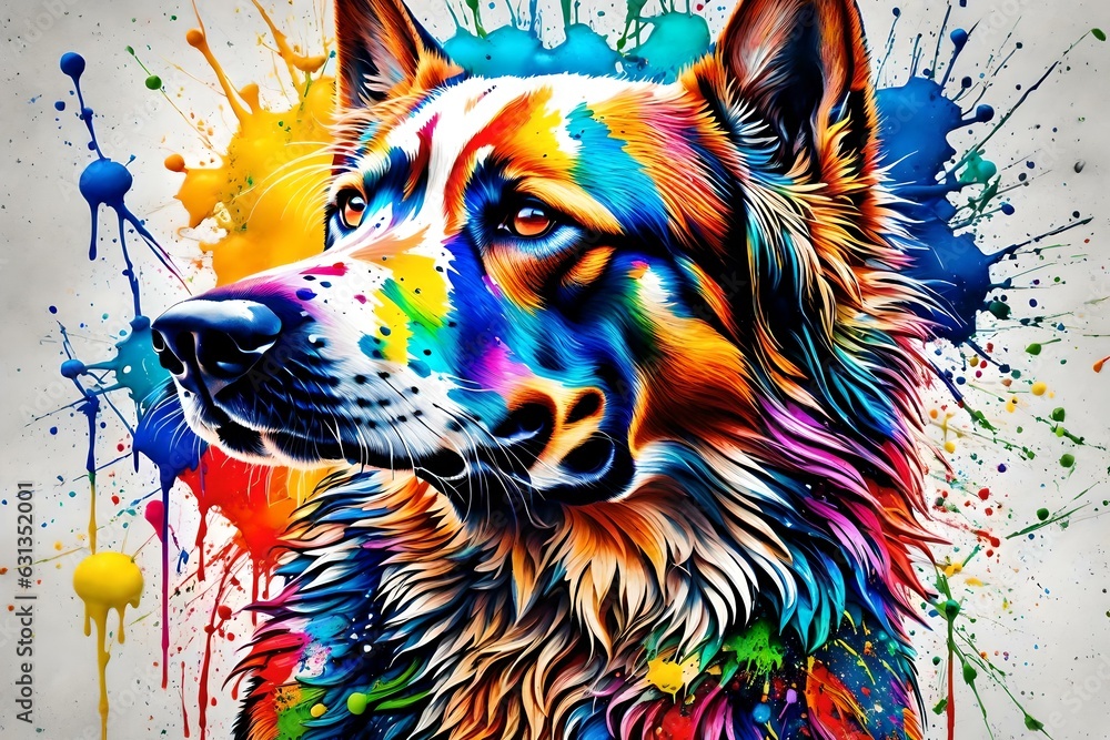 Splatter Art, A captivating splatter art composition featuring a ...