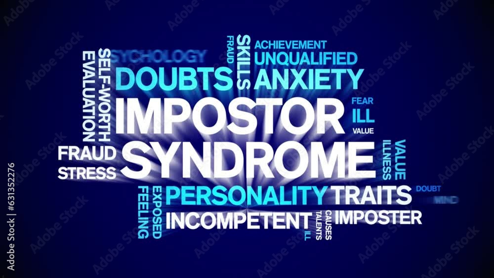 impostor syndrome animated tag word cloud;text design animation kinetic ...