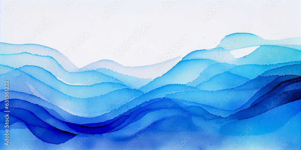 Calm water underwater blurry texture blue background for copy space ...