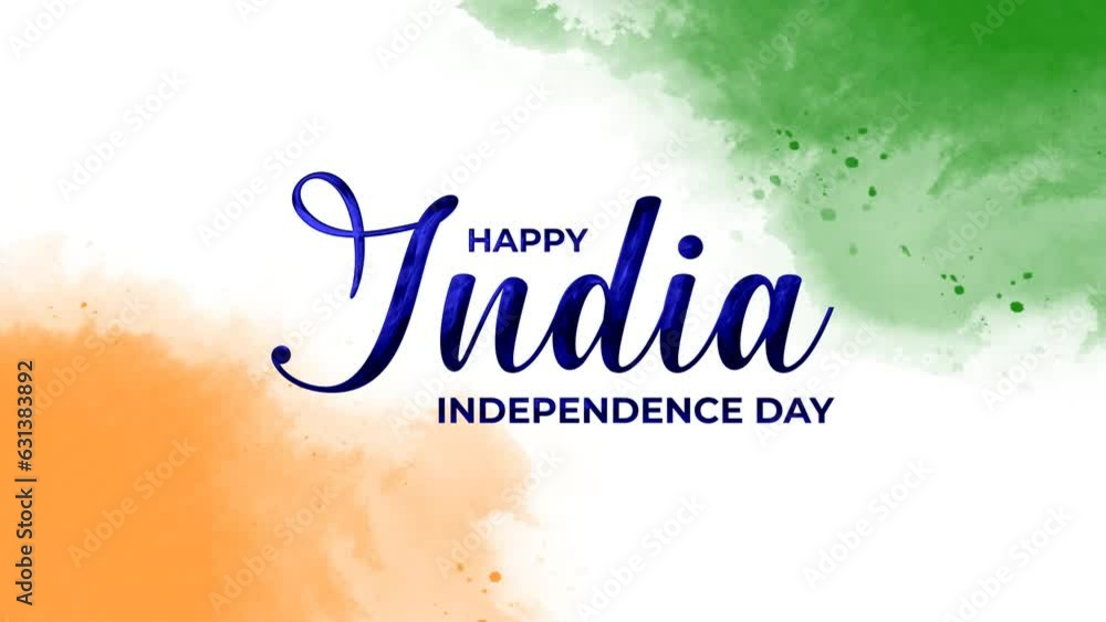 Happy Independence Day India Animation with ink effects. Perfect for ...