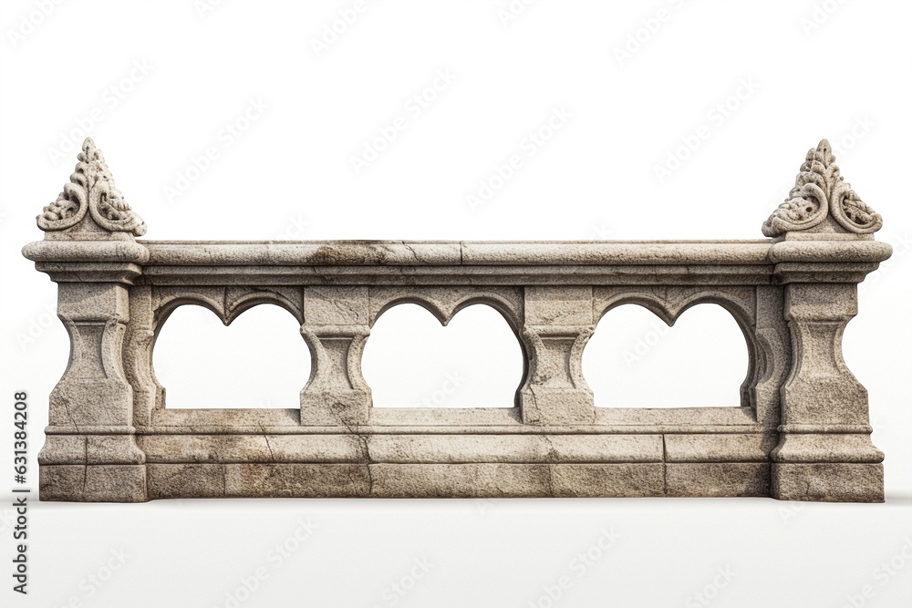 stone parapet isolated on white background. Stock Illustration | Adobe ...