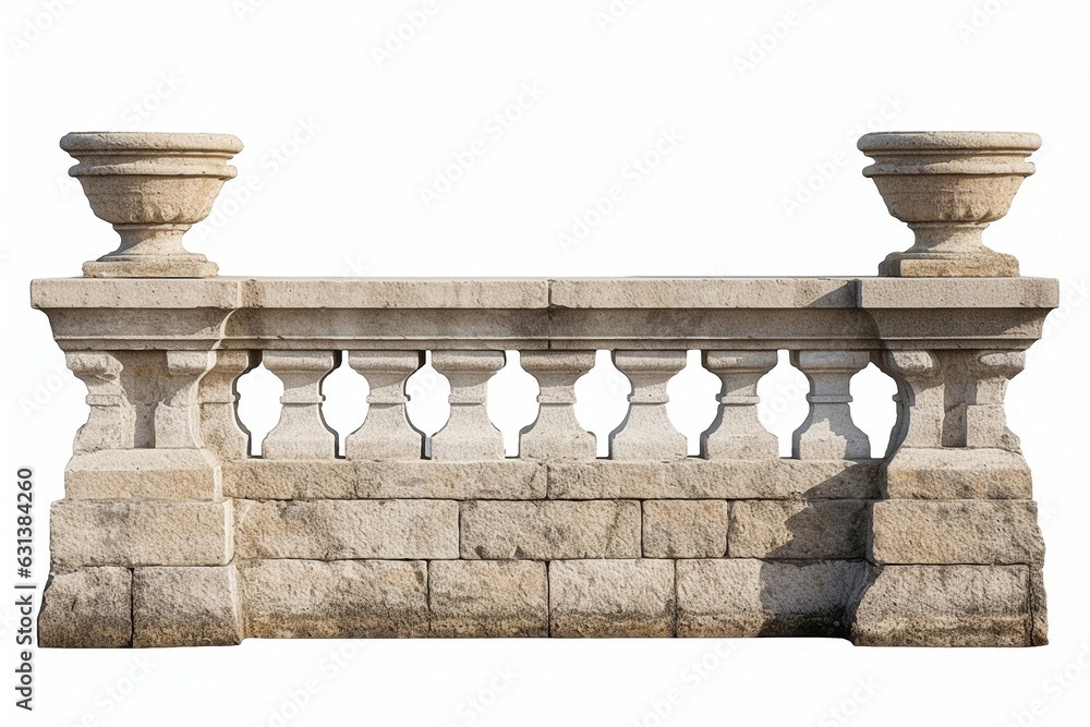 stone parapet isolated on white background. Stock Illustration | Adobe ...