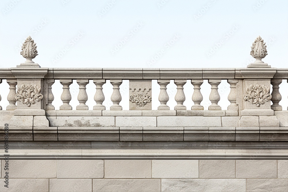 stone parapet isolated on white background. Stock Illustration | Adobe ...