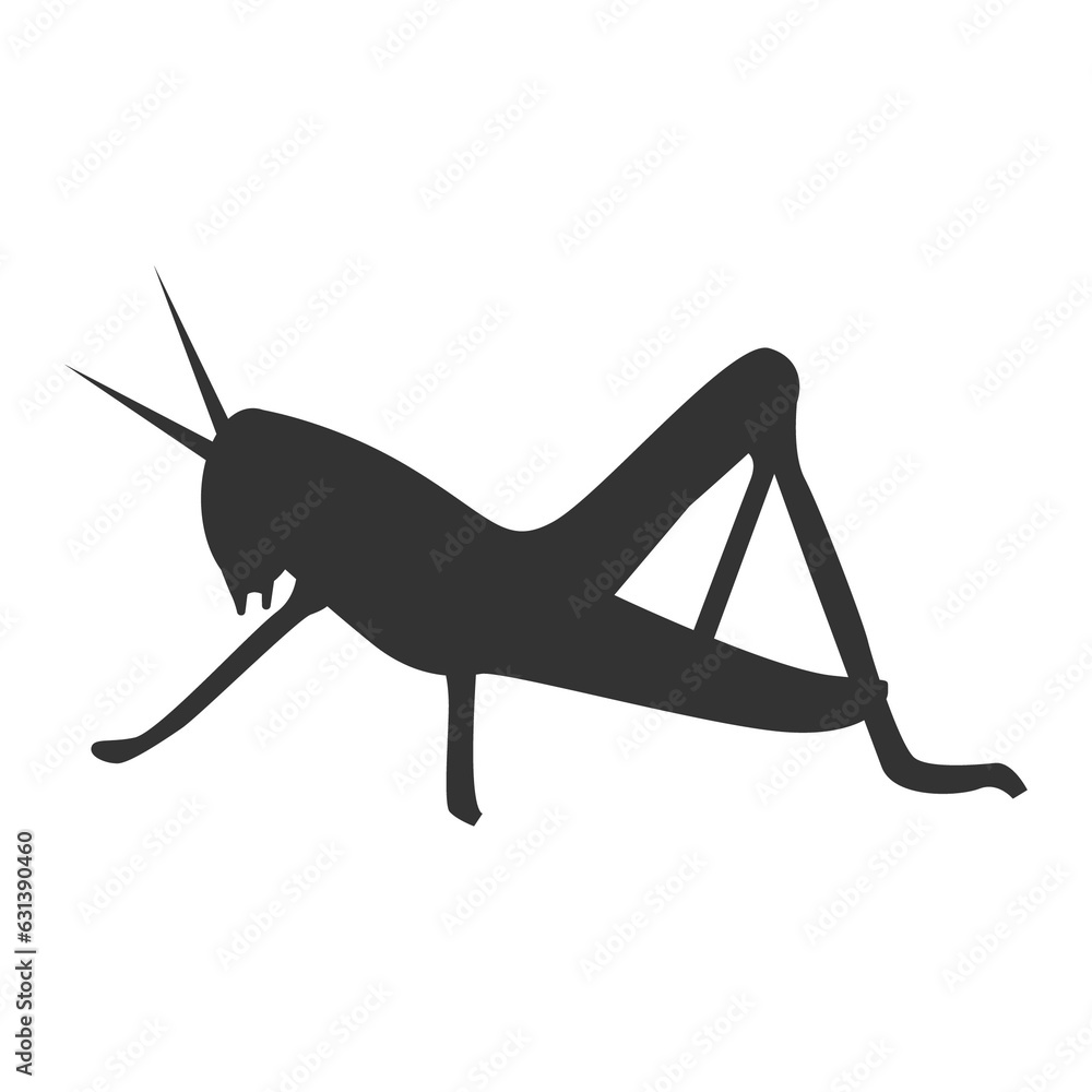 Vector illustration of locust icon in dark color and transparent ...