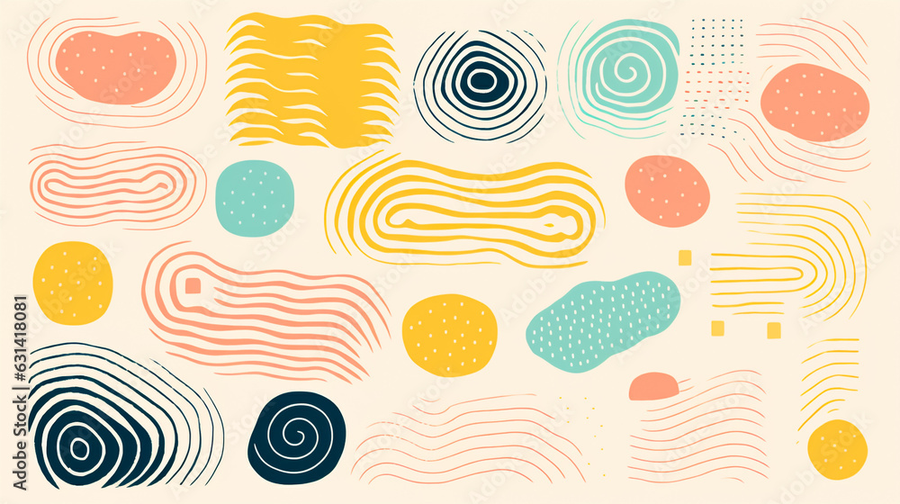 Risograph print texture style. Retro colors and shapes for backgrounds ...