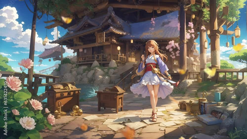 Video „Enchanting Scenes of a Treasure Map in Japanese Anime Style ...