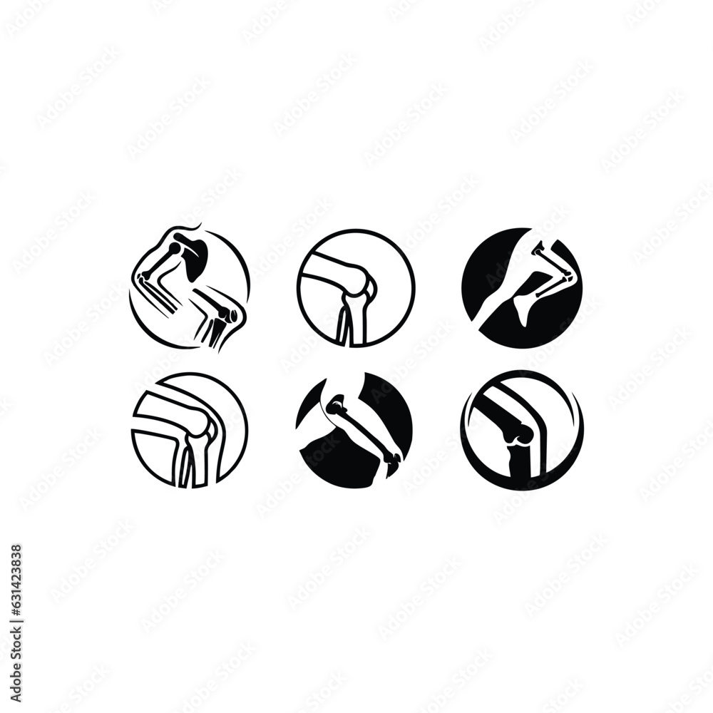 Orthopedics line icon set. Included the icons as osteoarthritis ...