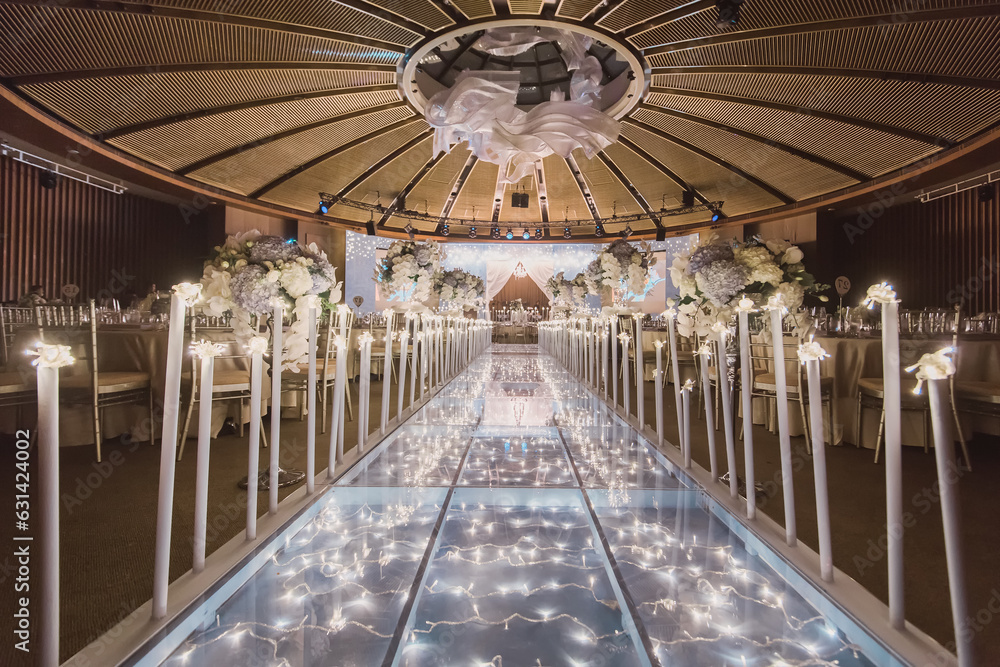 beautiful luxury wedding event colourful flower flora decoration ...