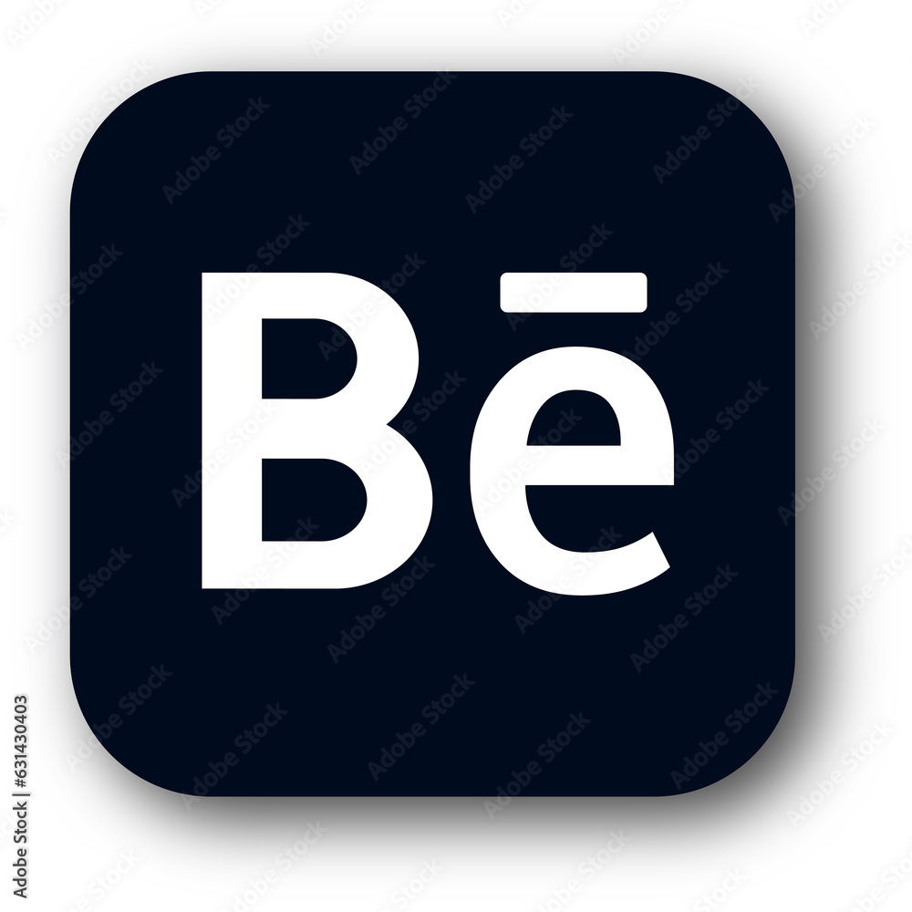 Behance icon on transparent background with realistic shadow. PNG image ...