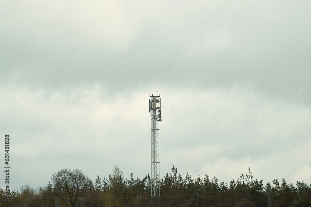 5g tower mast. Telecommunication tower of 4G and 5G cellular. Macro ...