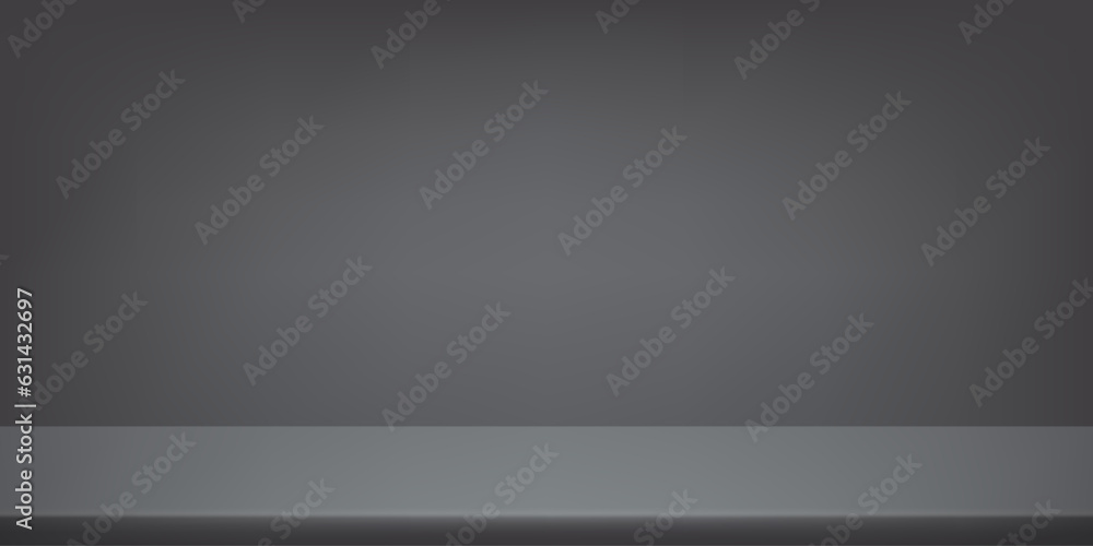 Empty Dark grey studio room background. Space for selling products on ...