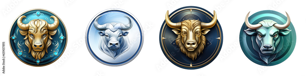 Taurus clipart collection, vector, icons isolated on transparent ...