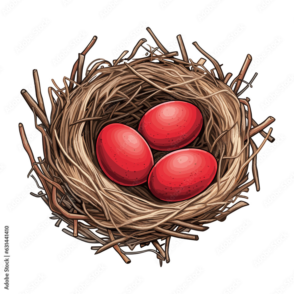 Bird nest with egg clipart, Illustration of a Bird Nest with Egg. Stock ...